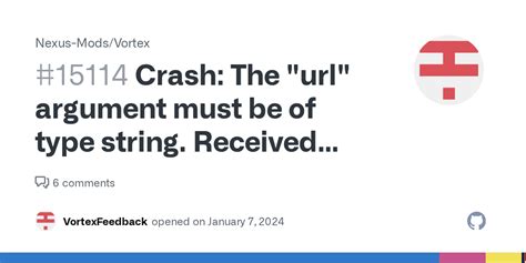Crash The Url Argument Must Be Of Type String Received Undefined