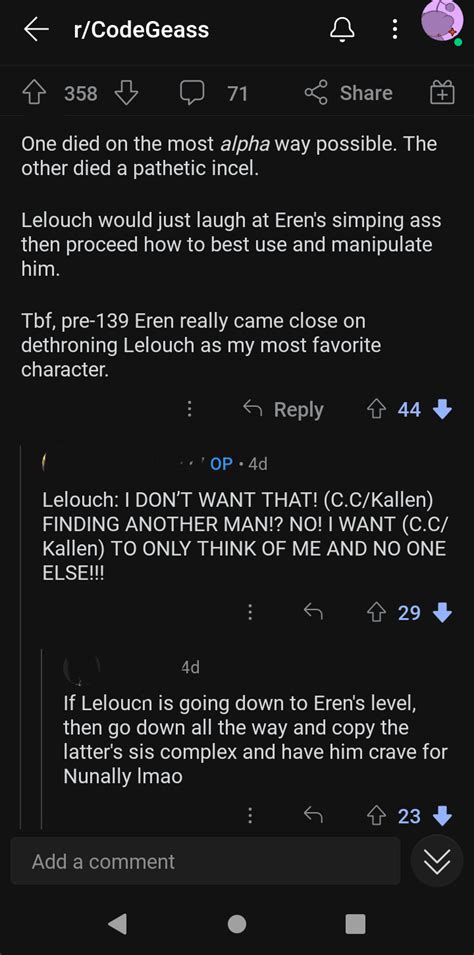 Found This In The Code Geass Subredditwhy Doesnt Anyone Get It Sighs Rattackonretards