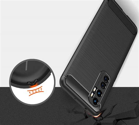 Sdtek Carbon Case For Xiaomi Mi Note 10 Lite 3d Full Glass Screen Protector Cover
