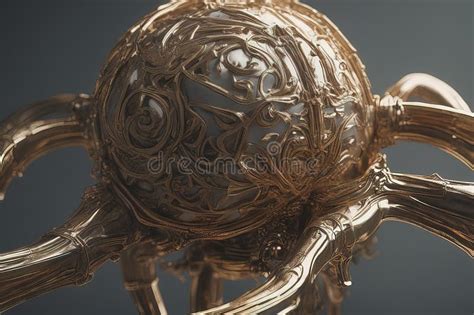 3 D Render Of Abstract Geometric Shape On Color Background3 D Render Of Abstract Geometric