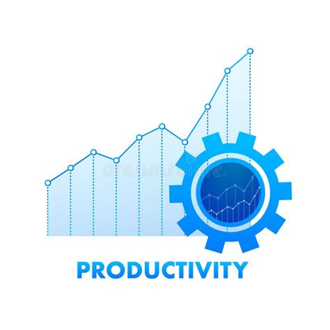 Productivity Icon Process Strategy Growing Graph Vector Stock