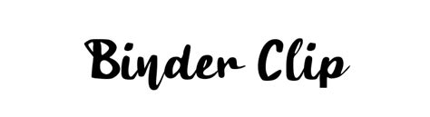 Binder Clip Font