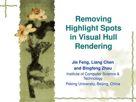 PPT Removing Highlight Spots In Visual Hull Rendering PowerPoint