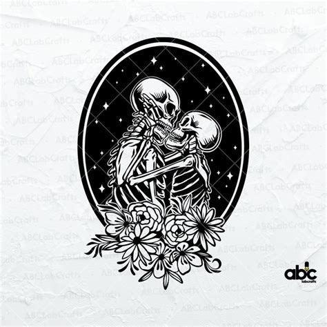 Skeleton Romance Svg File Halloween Svg Cute Halloween Etsy