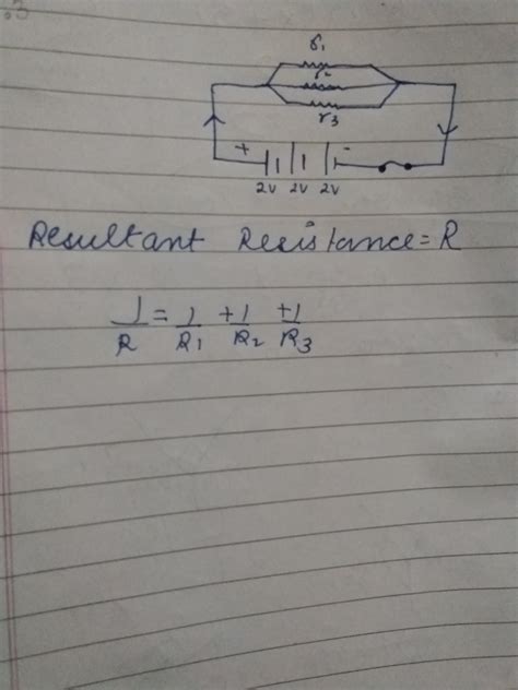 The Diagram Of An Electric Circuit Shows Three Parallel Resistors