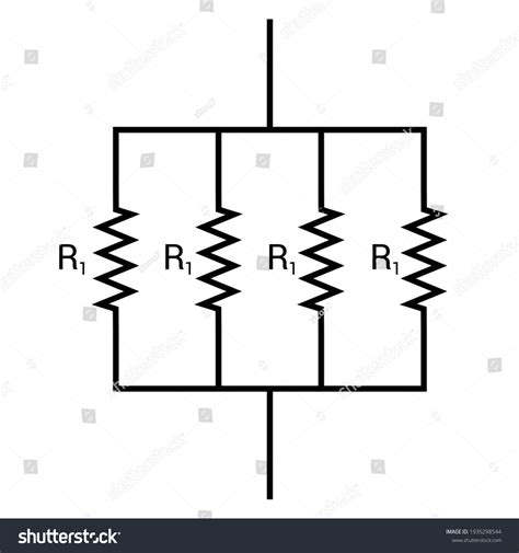 Four Resistors Parallel Circuit Stock Vector Royalty Free 1935298544 Shutterstock
