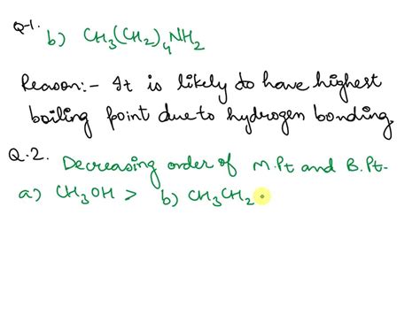 solved which has the highest boiling point ch3choch2ch3 ch3 ch3 nh2