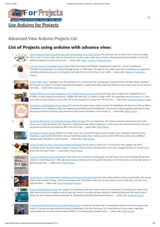 Advanced View Arduino Projects List Use Arduino For Projects Pdf