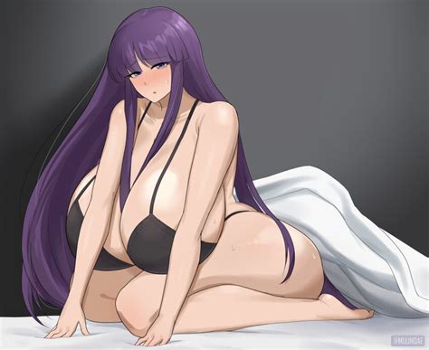 Muundae Misono Kirika Eiken Highres Bed Sheet Black Bra Black