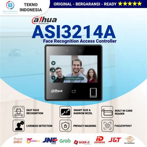 Jual Dahua ASI3214A Face Recognition Fingerprint Access Control Wajah Kartu Shopee Indonesia
