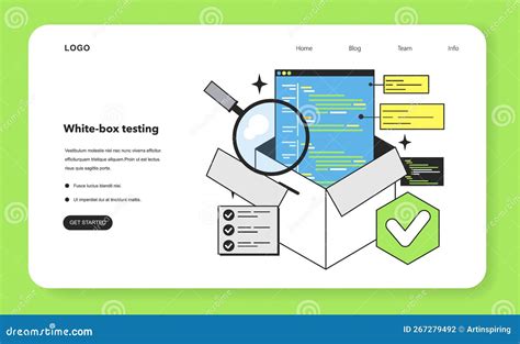 White Box Testing Web Banner Or Landing Page Software Testing