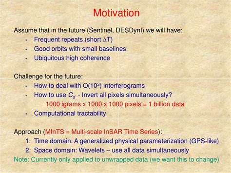 Ppt A Multi Scale Approach To Insar Time Series Analysis Powerpoint