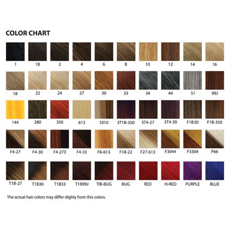 Hair Extension Color Number Chart Artofit