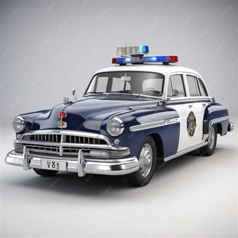 Premium Psd A Blue And White Police Car With The License Plate Number 51