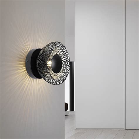 Artistic Creative Circular Nest Grid Led Modern Wall Sconce Lighting