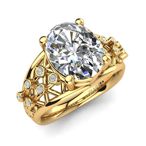 Order 2 4 Carat Oval Cut 9ct Yellow Gold Diamond Engagement Ring