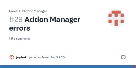 Addon Manager Errors · Issue 28 · Freecadaddonmanager · Github