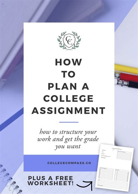 How To Plan A College Assignment Printable Education College