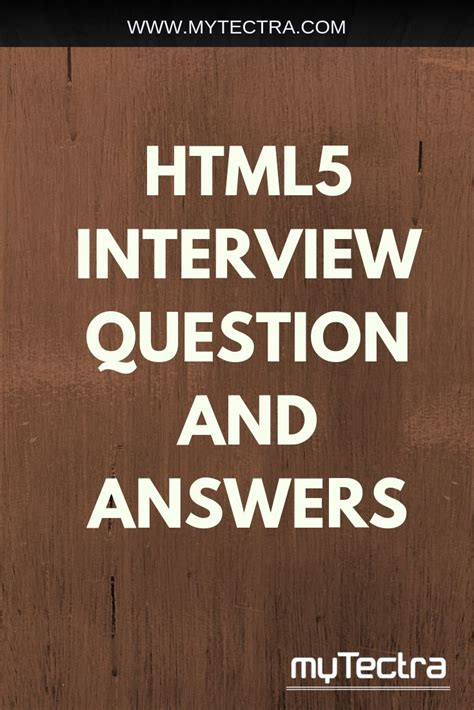 Html5 Interview Questions And Answers