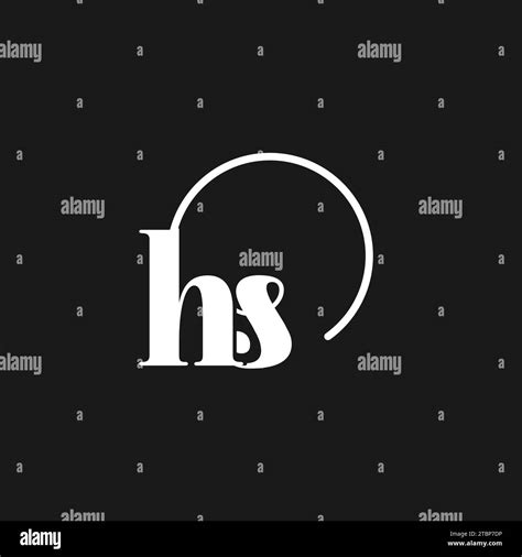 Hs Logo Initials Monogram With Circular Lines Minimalist And Clean Logo Design Simple But