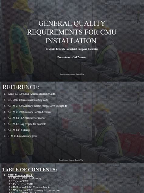 Quality Rquirements During The Installation Of Cmu Block Pdf Masonry Concrete