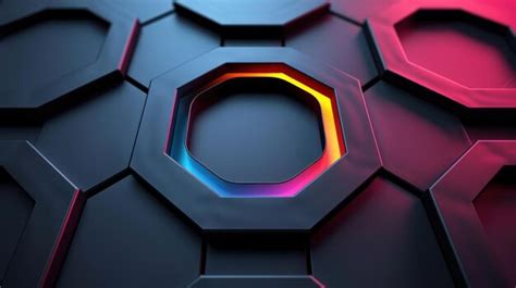 abstract colorful octagonal pattern premium ai generated image