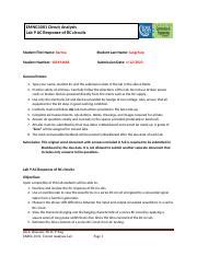 AC Response Of RC Circuits Analyzing Waveforms And Phase Shift Course Hero