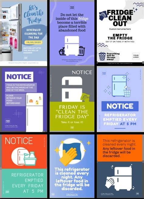Office Refrigerator Signs
