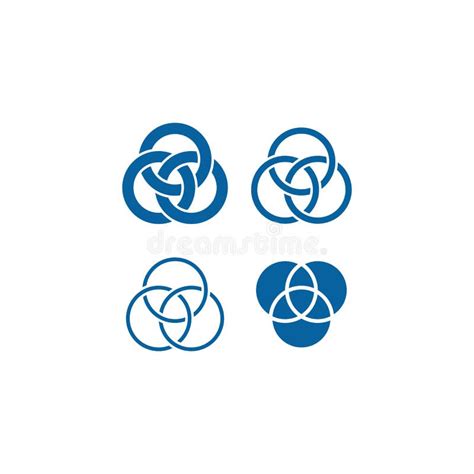 Modern Geometry Geometric Shape Connection Icon Set For Logo Stock