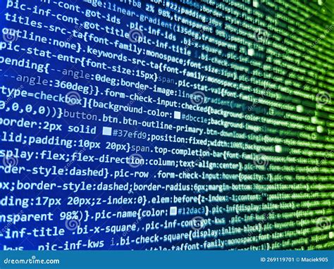 Web Programming And Bracket Technology Background Hi Tech Modern Screen Of Data Digits And