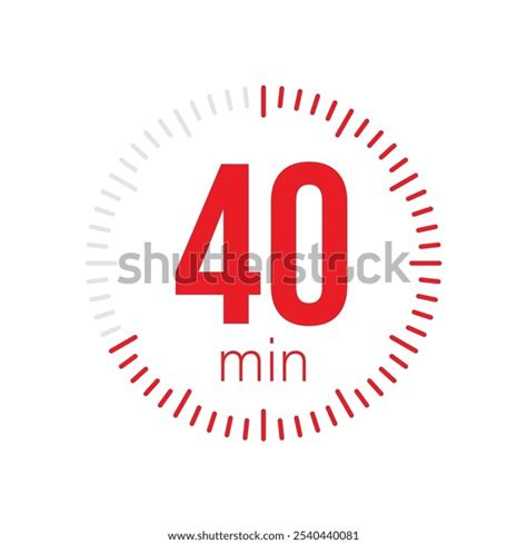 40 Minute Timer Clock Stopwatch Isolated Stock Vector Royalty Free 2540440081 Shutterstock