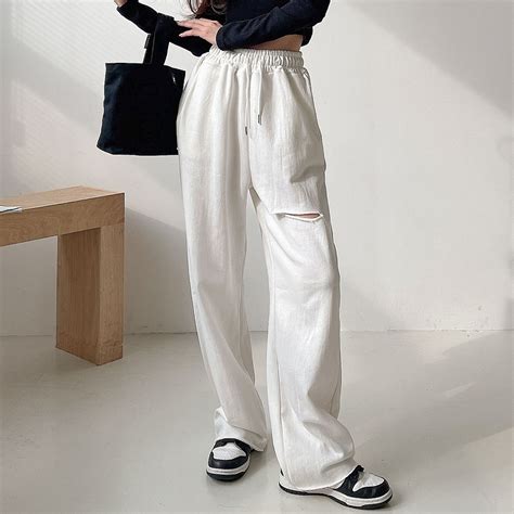 찢 트임 쭈리 일자 트레이닝 팬츠 가성비 좋은 트레이닝 바지