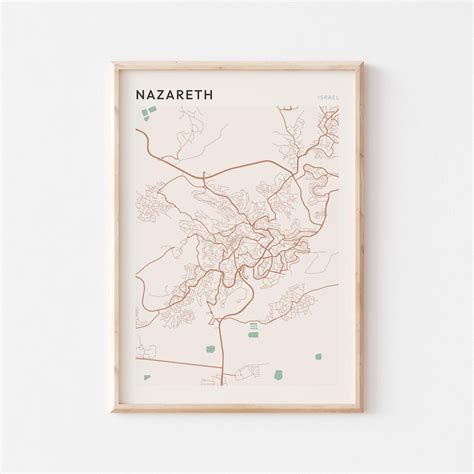Nazareth Map Poster Nazareth Print Nazareth Poster Nazareth Wall Art