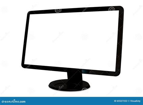 De Hoekige Geïsoleerde Lege Brede Monitor Van De Het Schermcomputer