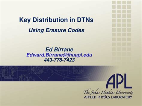 Ppt Key Distribution In Dtns Using Erasure Codes Powerpoint