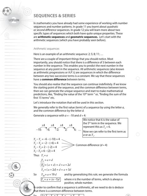 mathematics pdf summation sequence