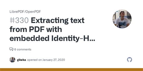Extracting Text From Pdf With Embedded Identity H Font Fails · Issue