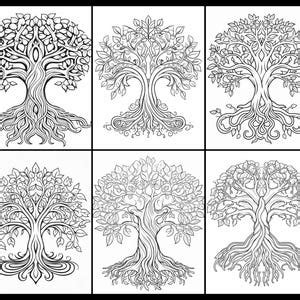 Tree Root Coloring Pages Adult Coloring Pages Stress Relieve Mandalas Printable Coloring