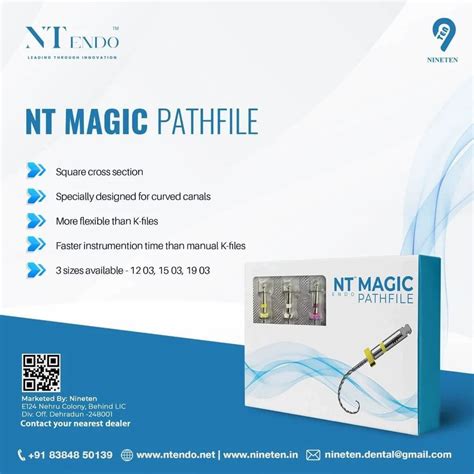 Stainless Steel Nt Endo Nt Magic Pathfile Dental File For Clinical At Rs 1700pack In Jamshedpur