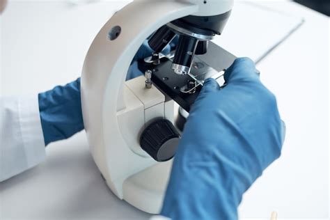 Premium Photo Woman In Laboratory Microscope Science Research Analysis High Quality Photo