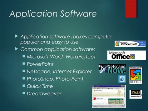 Software And Hardware Presentation Ppt Operating Systems Computer Software And Applications