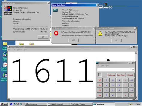 Offer Windows 98 Build 1611 Betaarchive