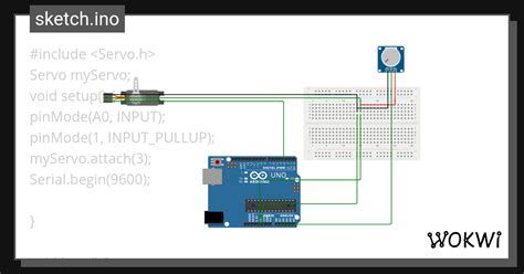 Servo Motor Btn Wokwi ESP32 STM32 Arduino Simulator