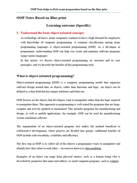 Oop For Exit Exam Download Free Pdf Inheritance Object Oriented Programming Object