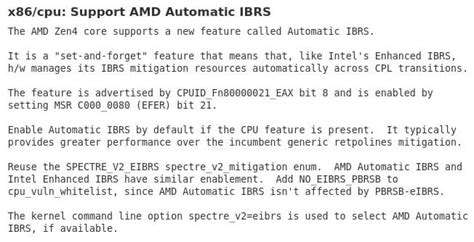 Amd Zen 4s Automatic Ibrs Feature Queued Ahead Of Linux 6 3 R Linux