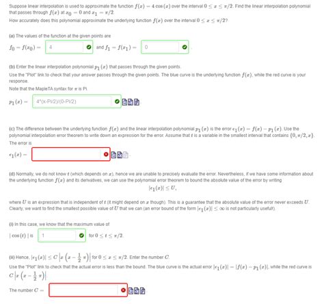 Solved Suppose Linear Interpolation Is Used To Approximate