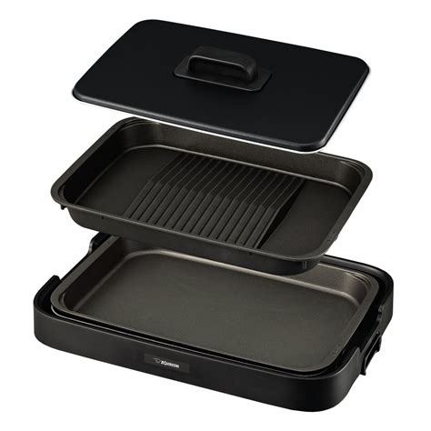 【楽天市場】象印 ホットプレート 深型 お好み焼き パンケーキ 象印 ホットプレート やきやき 深型プレートタイプ プレート2枚付き ブラック