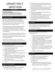 URINARY TRACT INFECTION Docx URINARY TRACT INFECTION Course Outline UTI DURING PREGNANCY