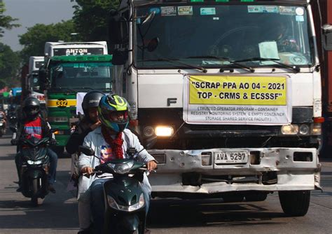 Truckers Protest Electronic Container Monitoring System The Manila Times