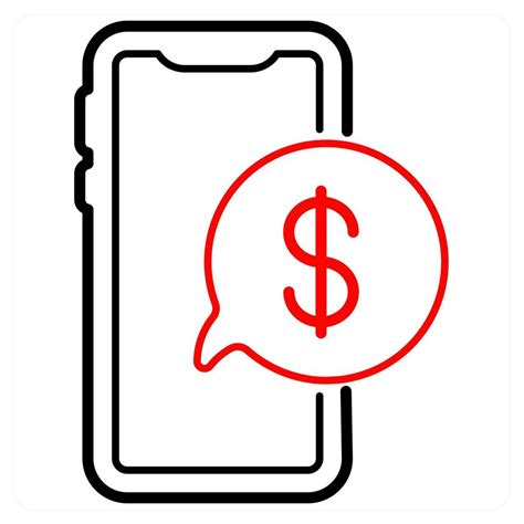 Mobile Message Icon Concept In Red Line Color 65287913 Vector Art At Vecteezy
